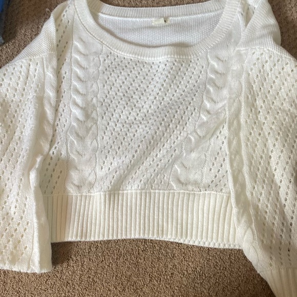 Garage | Sweaters | Garage White Cropped Sweater For Teens | Poshmark